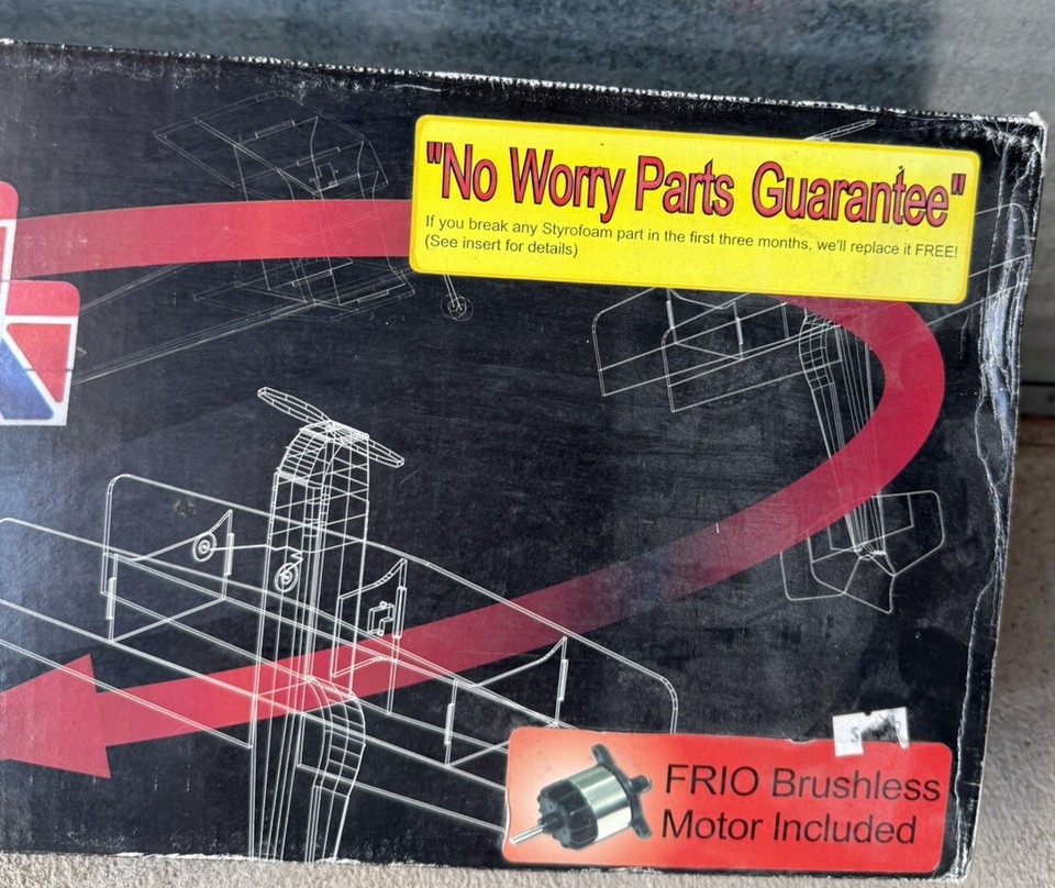 Ultrafly Model Furious 3D Biplane Vintage RC Airplane Kit Complete New ...