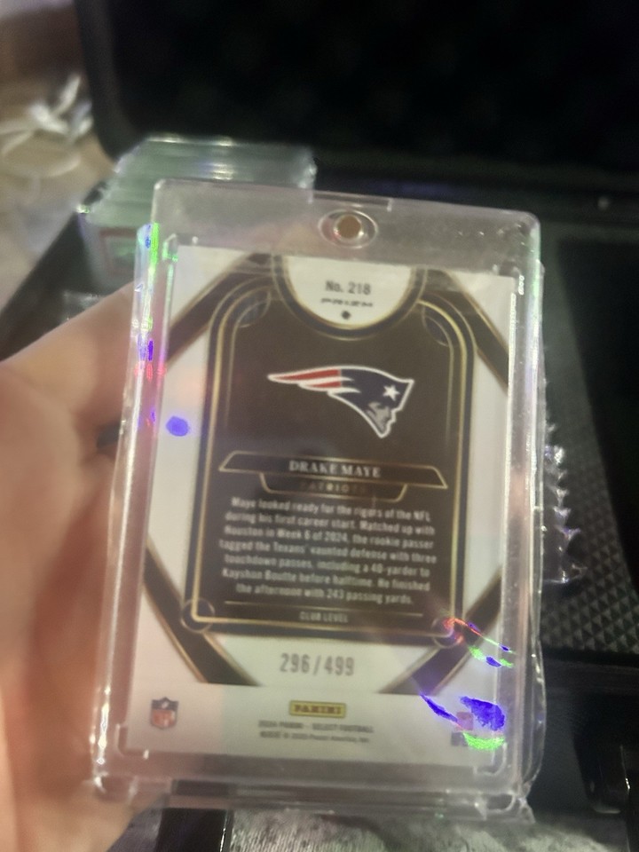 2024 Panini Select - Club Level Drake Maye #218 Neon Green Shock Prizm ...