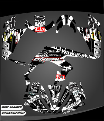 Kawasaki KFX 450 450R graphics kit 2008 2009 2010 to 2014 decals ...