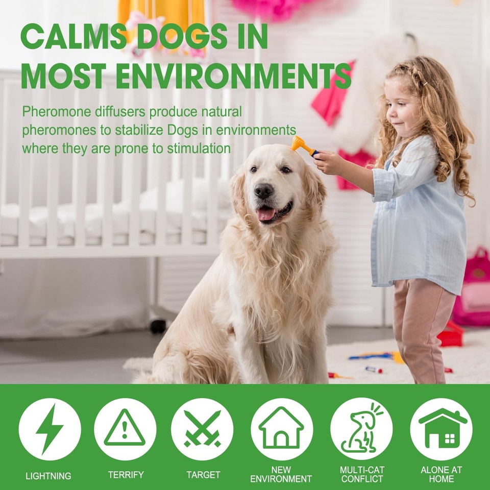 Dog Calming Diffuser Pheromone Dog Peeing Diffuser, 1 Plug in+ 1 Pack ...