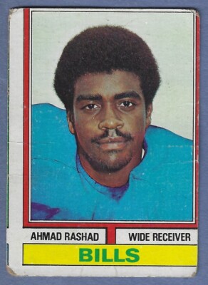 1974 Topps Football #105 Ahmad Rashad Rookie Card Bills Fair/Low Grade ...
