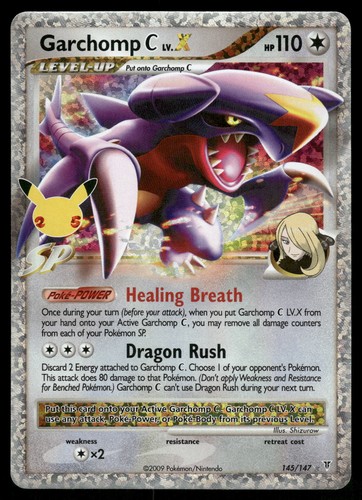 Garchomp C LV.X NM 145/147 Celebrations: Classic Collection Pokemon ...