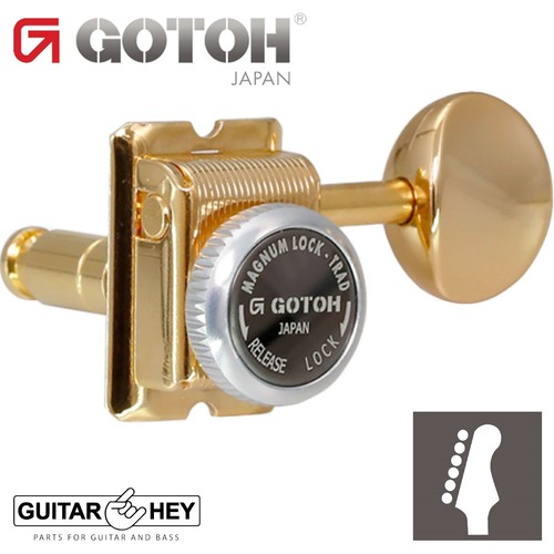 NEW Gotoh SD91-05M MGT Locking Tuners Set 6 in line STAGGERED w/ screws - GOLD | eBay