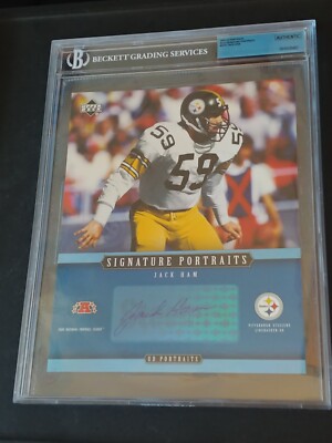 Beckett 2005 Upper Deck 8x10 Portraits Auto Jack Ham Steelers NFL HOF ...