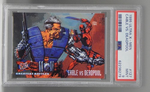1995 Fleer Ultra X Men battles #127 CABLE VS DEADPOOL PSA 9 trading ...