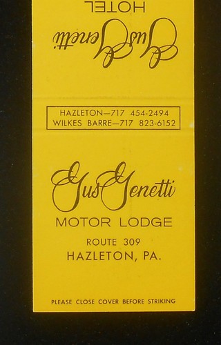 1970s Gus Genetti Motor Lodge Famous for Food Hotel Wilkes-Barre ...