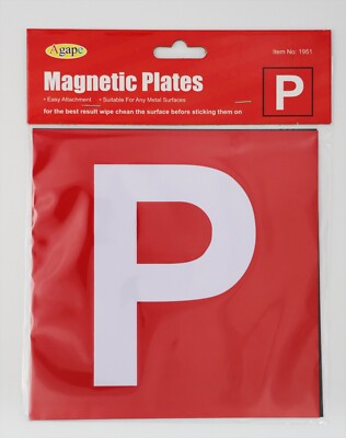 2 Pcs Red P PLATE Driver Magnetic Plate Car Licence VIC WA | eBay Australia