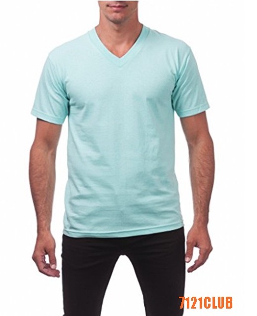 PRO CLUB MEN V NECK T SHIRT CAMO TEE PROCLUB PLAIN SHORT SLEEVE BIG ...