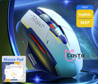 M6P Gundam Mecha Wireless Mouse Mute Type Charging Office Game Mouse ...