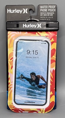 Hurley Tropical Waterproof Phone Pouch Lanyard Touch Screen Plastic ...