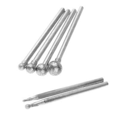6Pcs F needle Round Ball Spherical Head Mounted Points Grinding Bit Kit ...