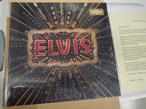 ELVIS Sealed FYC Vinyl Soundtrack w/ Priscilla Presley Promo Letter ...