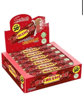 Swizzels Refreshers Cherry Cola Flavour Chew Bar 60 x 18g Full Box ...