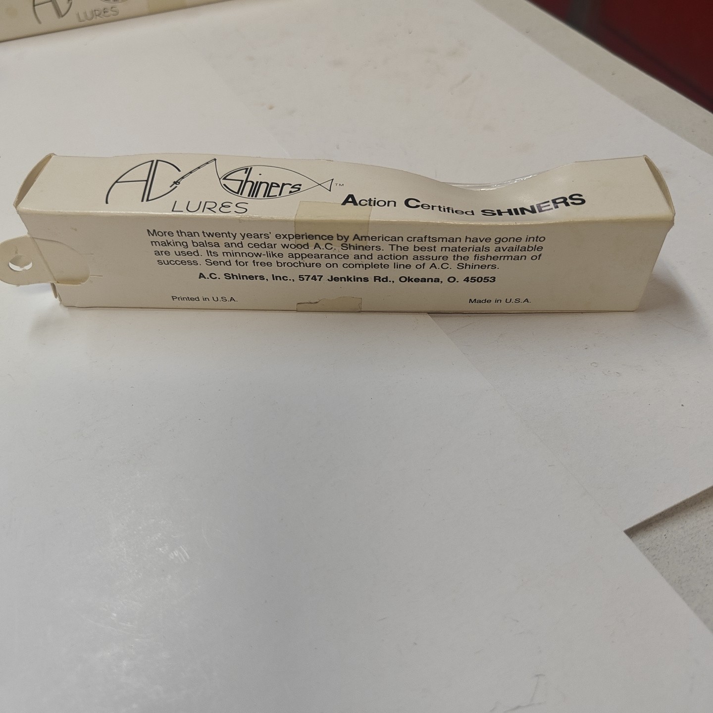 Vintage AC SHINER No. 550 Wood Fishing Lures Chartreuse / Silver NIB ...