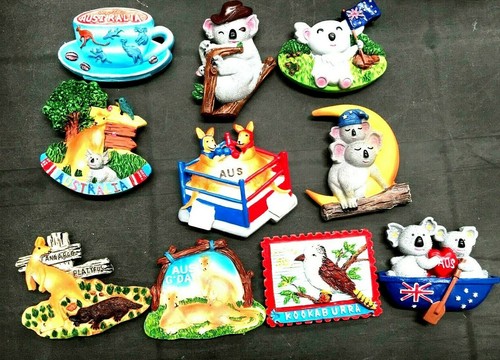 Resin Australian Australia Souvenir Fridge Magnets Magnet Kangaroo ...