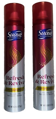 Suave Essentials Refresh and Revive Dry Shampoo 4.3oz Lot of 2 ...