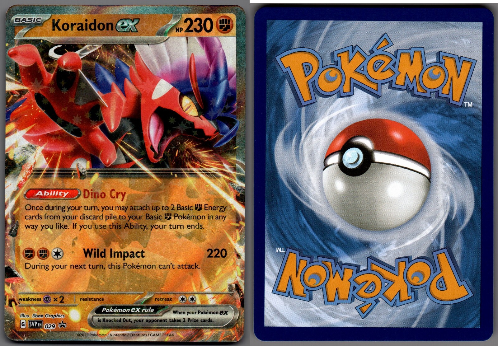 2023 Pokemon, Scarlet & Violet Promos, #SVP 029 Koraidon ex, Black Star ...