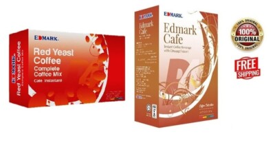 Edmark Red Yeast Coffee + Edmark Gnseng Cafe - (Sugar free Set) | eBay