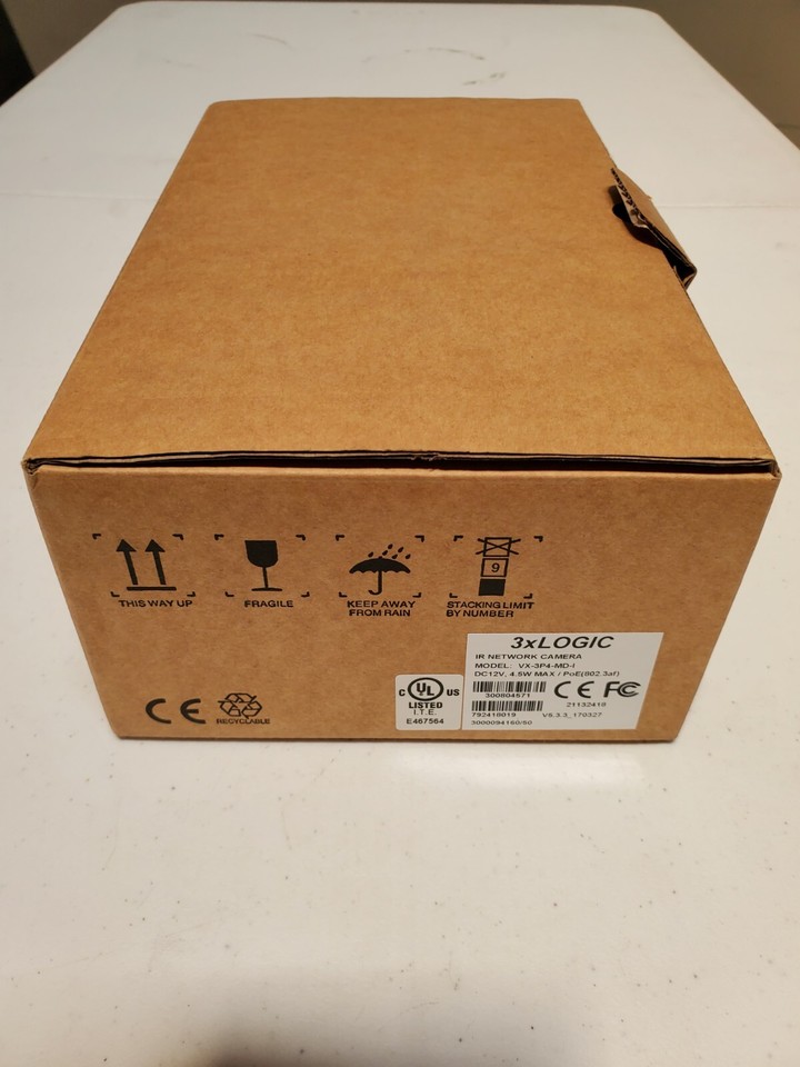3xLOGIC IR Network Surveillance Camera VX-3P4-MD-I DC12V, 4.5W POE 802 ...