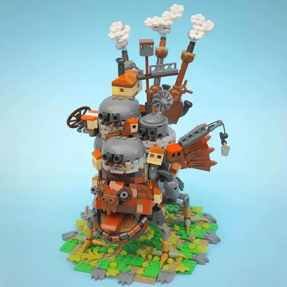 Moving Castle Building Bricks set Japanese Anime Howl's Hut Model Toys ...