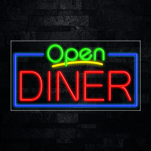 Diner LED Neon Sign 33"L x 18"H #35686 | eBay