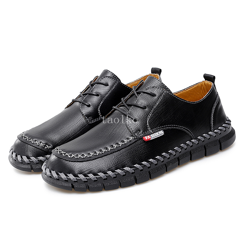 38-47 Driving Moccasin Lace Up Oxfords Flats Casual Faux Leather Men ...