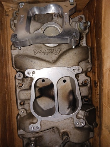 listing ends soon 1990-2015 chevy upper aluminum edlebrock #3706 | eBay