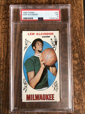 1969 Topps #25 Lew Alcindor Kareem Abdul-Jabbar RC Rookie PSA 5 HOF ...