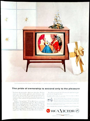 RCA Victor Color TV Original 1957 Vintage Print Ad | eBay