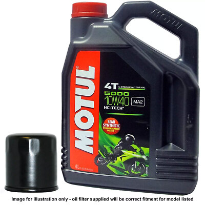 Motul 5000 4 Litres Oil & Oil Filter Kit for Yamaha MT07 700 MT-07 ...