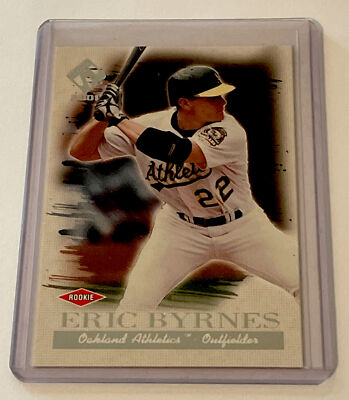 ERIC BYRNES 2001 PRIVATE STOCK SILVER ROOKIE #141 OAKLAND ATHLETICS SP ...