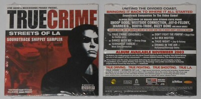 True Crime Soundtrack snippet Sampler - sealed U.S. promo cd Card cover ...
