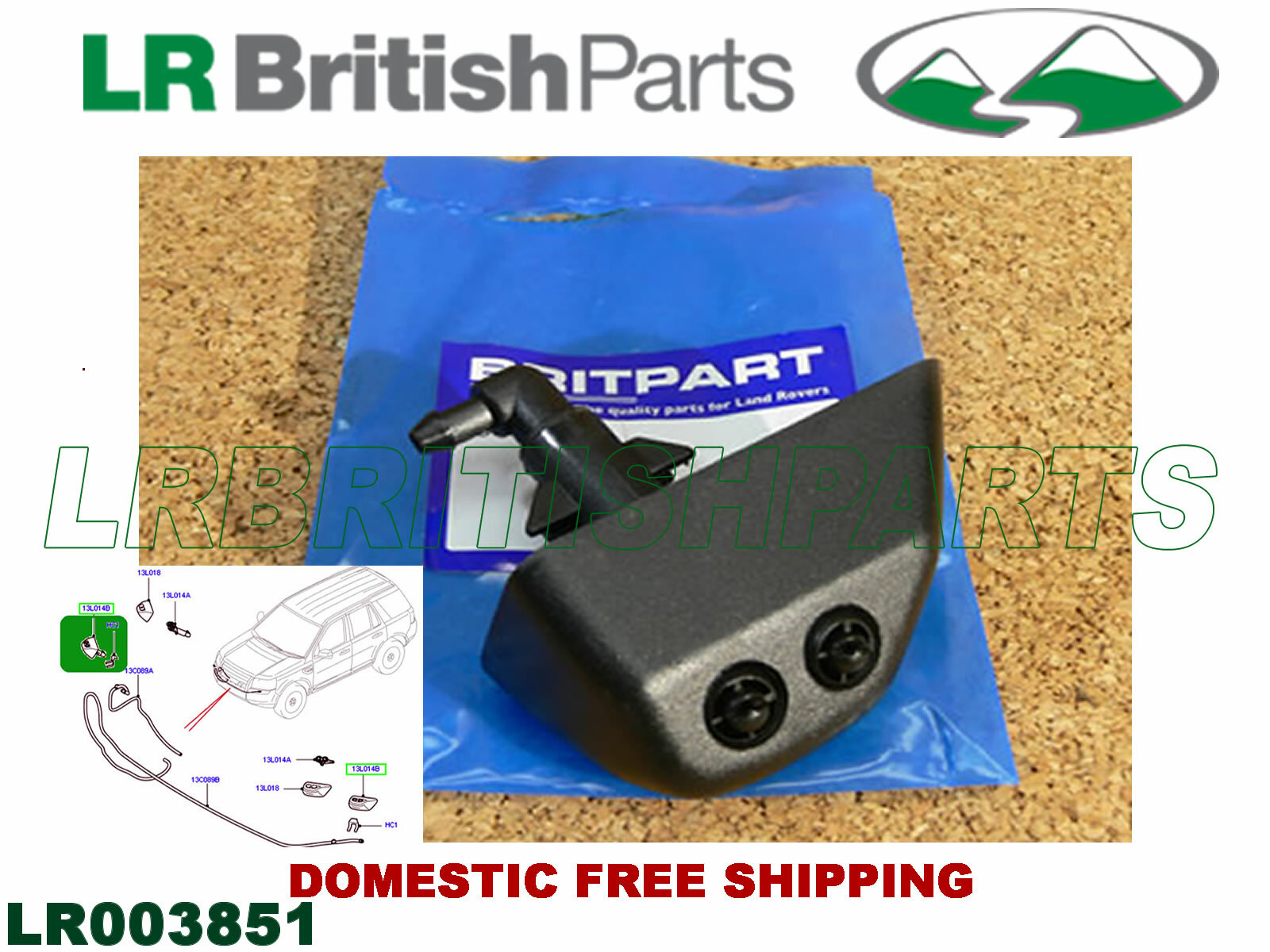 LAND ROVER HEADLAMP HEADLIGHT WASHER JET SPRAYER LR2 LH NEW LR003851 | eBay