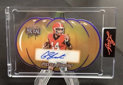GUNNER STOCKTON 2025 LEAF HALLOWEEN PURPLE PUMPKIN ENCASED AUTOGRAPH ...