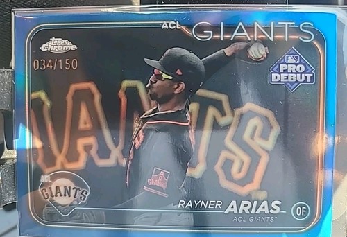 2024 Topps Pro Debut Rayner Arias Chrome Blue Refractor /150 | eBay