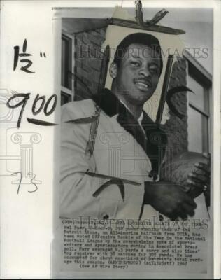1967 Press Photo Offensive football Rookie of the Year Mel Farr ...