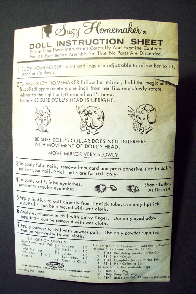 Vintage 1967 Topper/Deluxe Reading Suzy Homemaker Doll Playset in Box ...