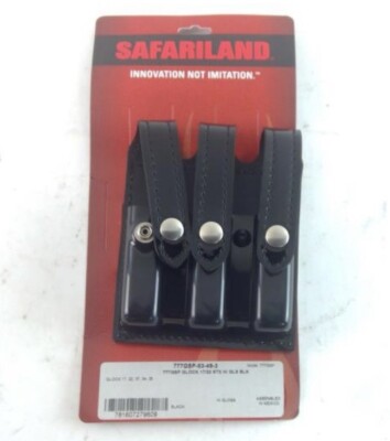 777 Safariland Slimline Triple Mag Pouch, Closed Top, New, for Glock 17 ...
