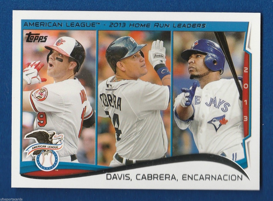 2014 Topps ERROR - NO NAME - Miguel Cabrera - Adam Jones - Chris Davis ...