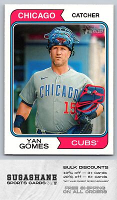 2023 Topps Heritage High Number 605 Yan Gomes Cubs Baseball Card | eBay