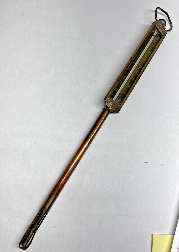Vintage Brass/Copper Boiler Thermometer Taylor Instrument Co Tycos NY ...