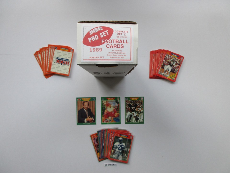 1989 PRO SET FOOTBALL COMPLETE 617 CARD MASTER SET~SANTA, PERRY & 17 ...