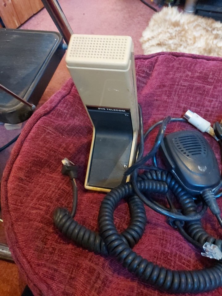 3x CB Radio Microphone Handheld Vintage Corded Push Button Mic Pye ...