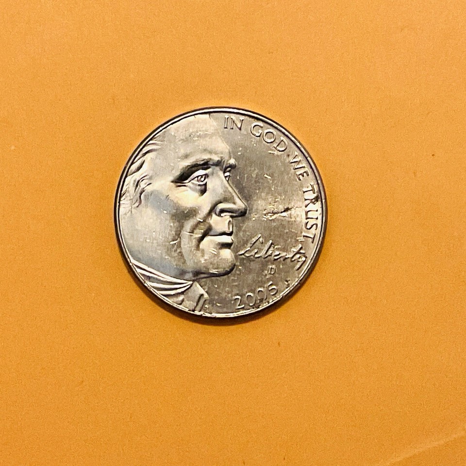 2005 D Jefferson Nickel-Speared Buffalo - Die Crack Obverse | eBay