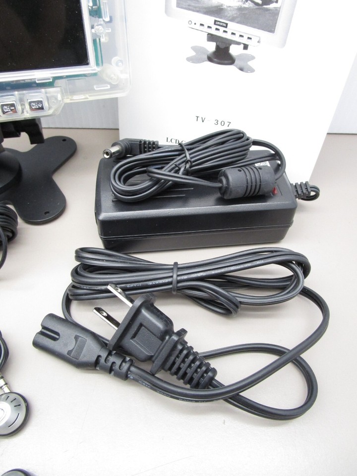 7" LCD Color TV Receiver 12V with AV Cables Clear Case For Prison Jail ...