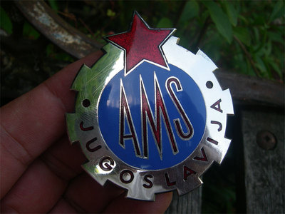 AMS - AUTO MOTO SAVEZ YUGOSLAVIA enamel Car Badge radiator !! | eBay