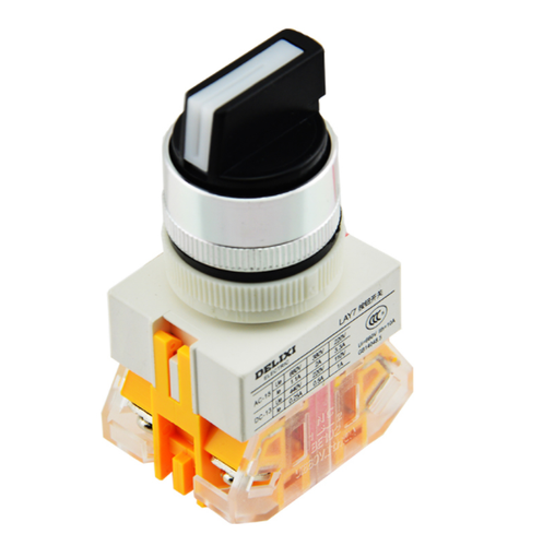 10PCS NEW DELIXI LAY7-20X/3 PBC Y090 LAY37 PUSHBUTTON SWITCHES BLACK ...