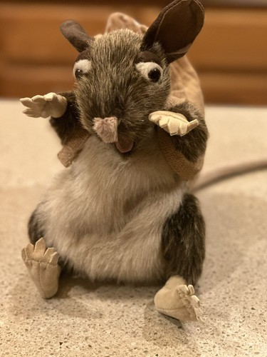 Folkmanis ~Pack Rat 10" Hand Puppet Plush Brown Fur Teeth Realistic W ...