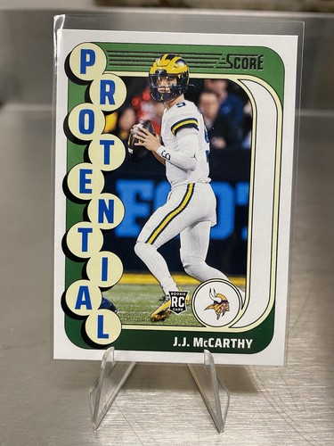 2024 Score Football JJ McCarthy Protential Rookie Card RC Minnesota ...