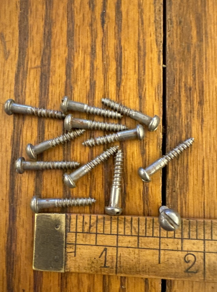 Antique Wood Screws # 5 X 3/4” Slotted Round Head Steel American Made ...